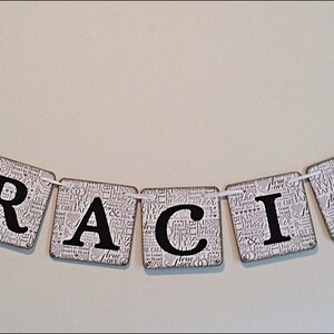 GRACIAS " Sign/banner - Wedding Sign - Chipboard 5" X 5" - Gray and ...