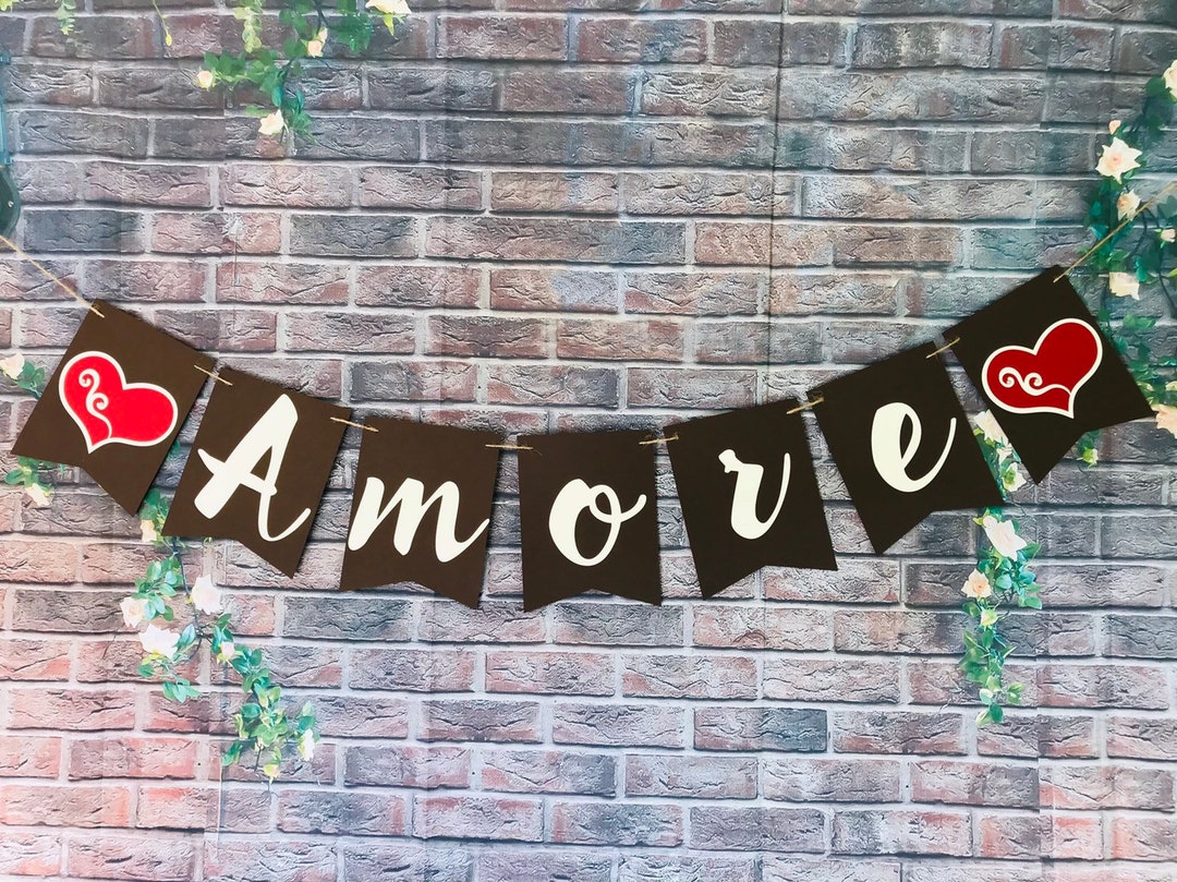 Amore" Banner-wedding Banner-wedding Garland-wedding Decoration-wedding ...
