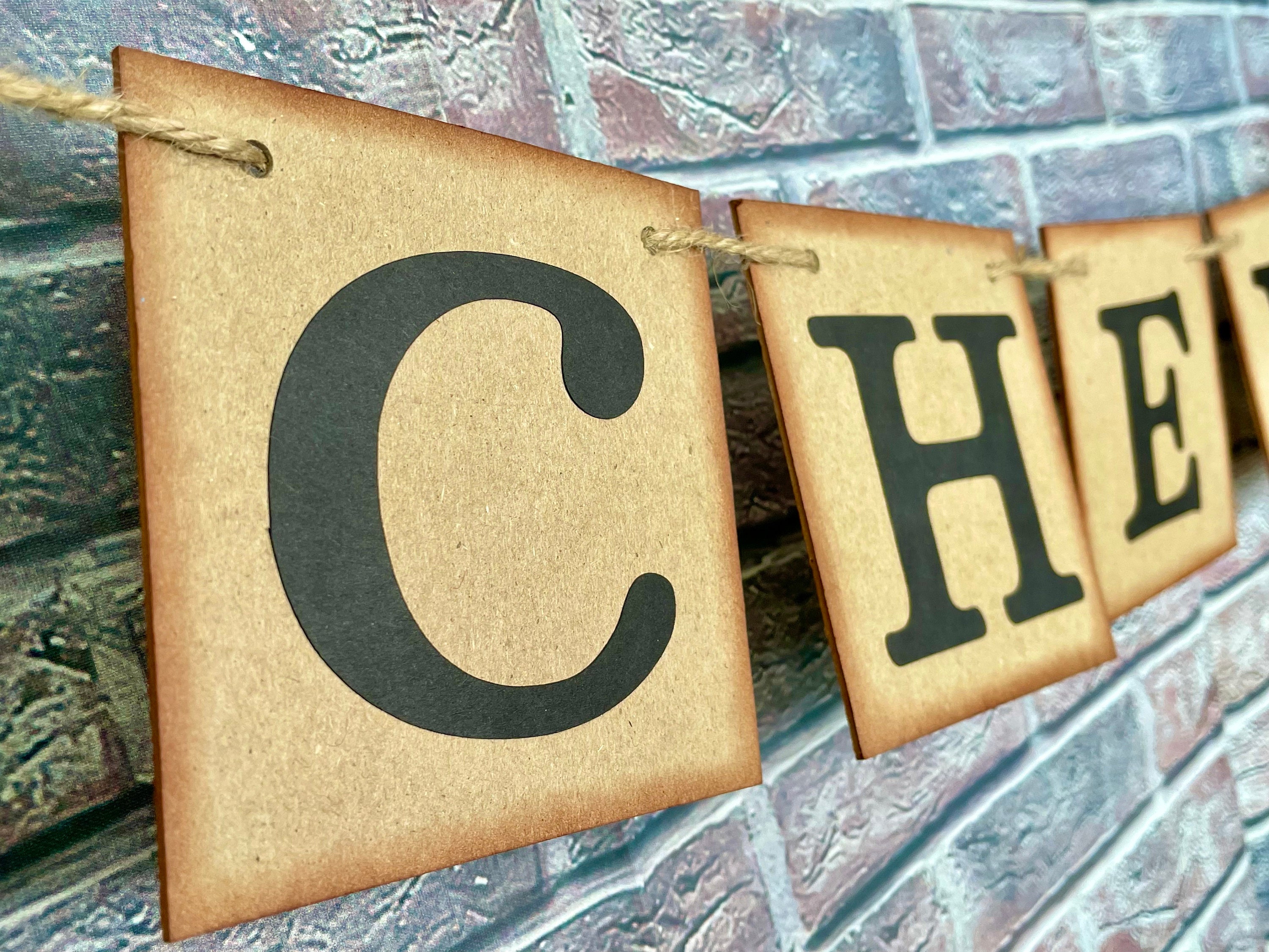 CHEERS Banner Cheers Garland-Cheers sign Wedding | Etsy