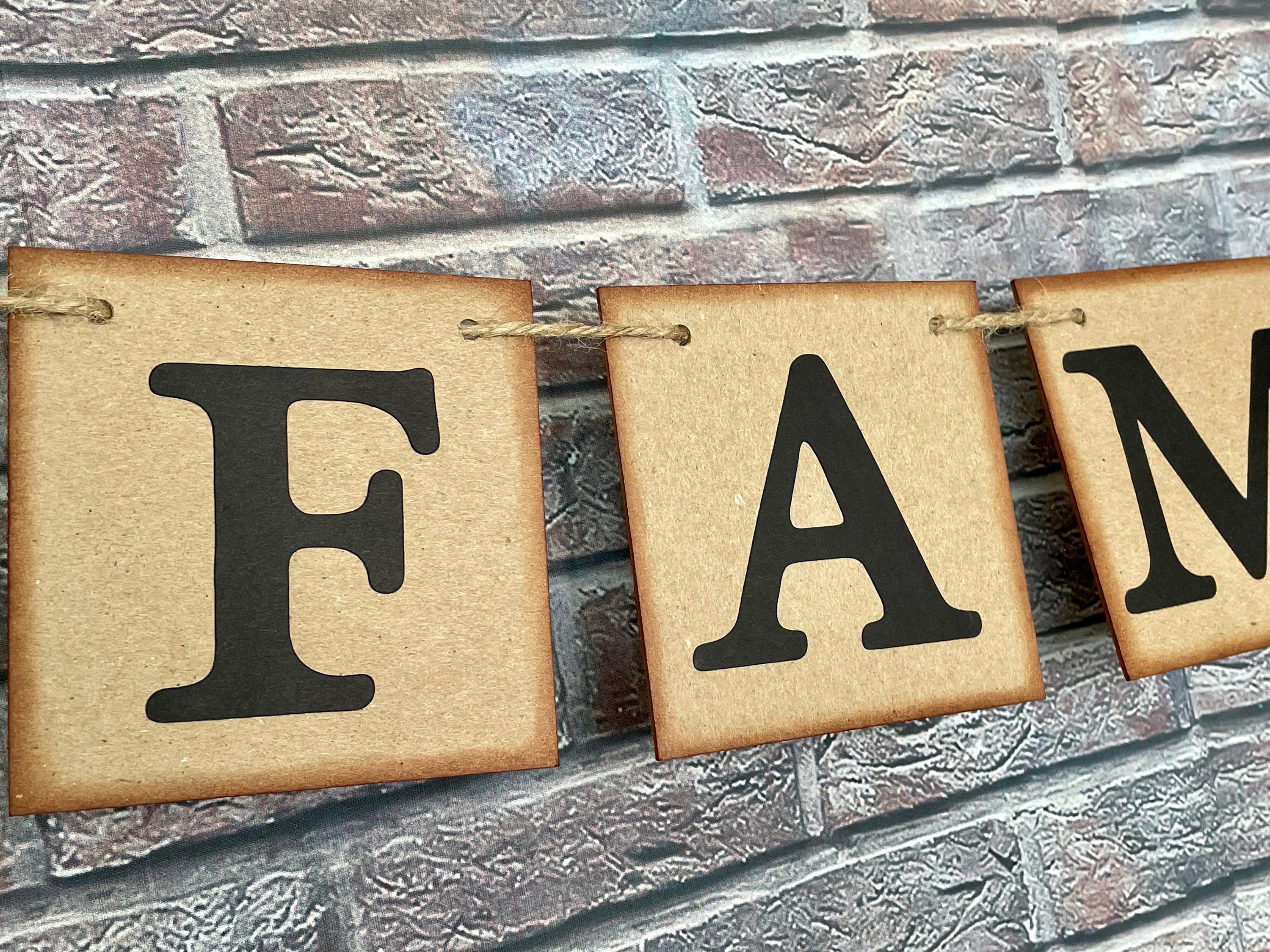 FAMILY Banner-family Chipboard Sign-family Decoration-home Decoration ...