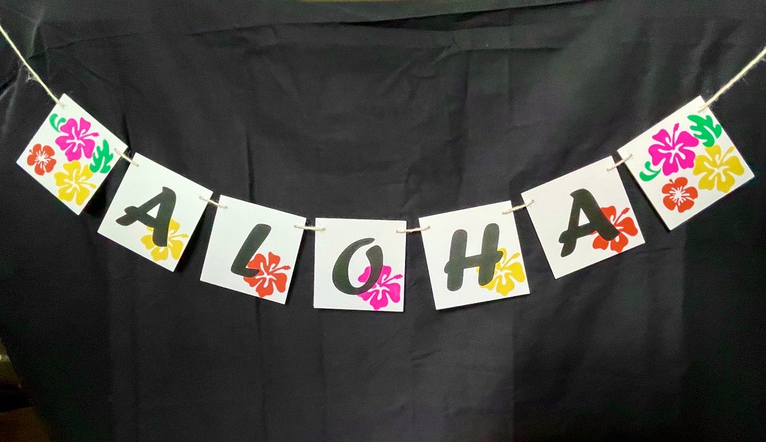 Ohana Hawaiian Banner: Tropical Party Decor With Flowers - Etsy