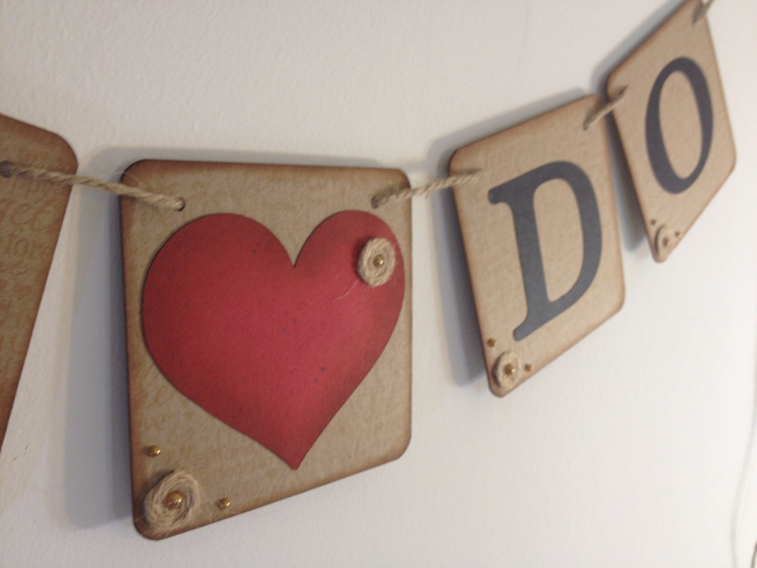 WE DO Chipboard Banner Sign Garland Wedding Sign | Etsy