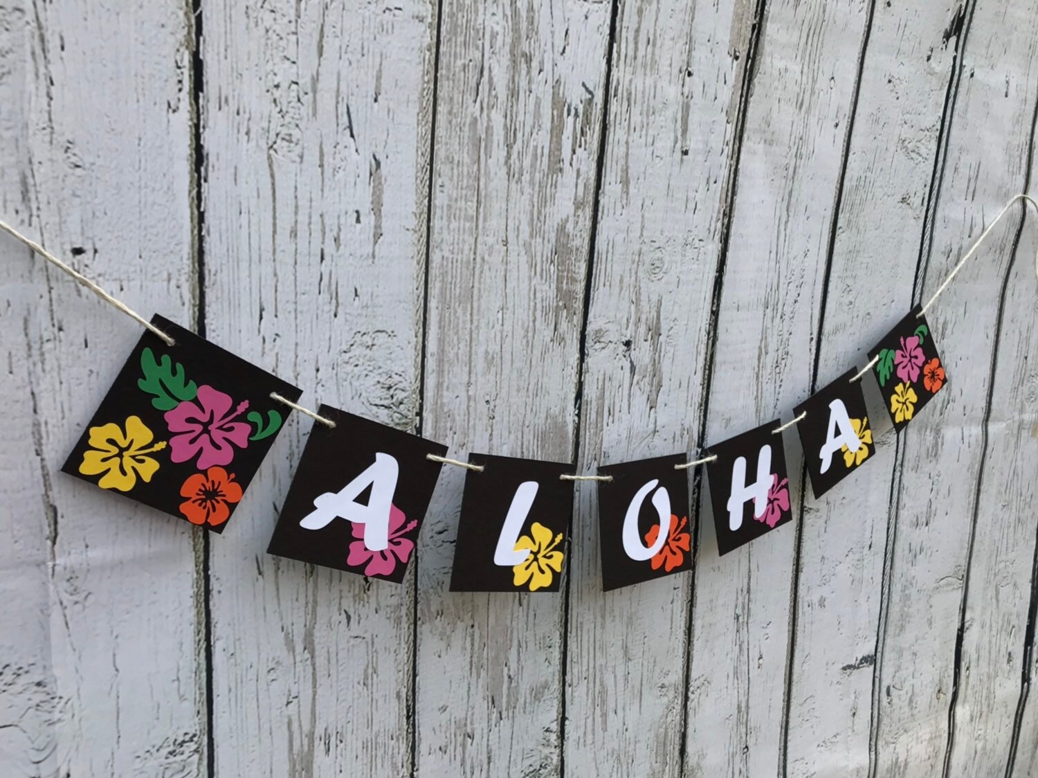 ALOHA Banner: Tropical Hawaiian Luau Party Decoration - Etsy