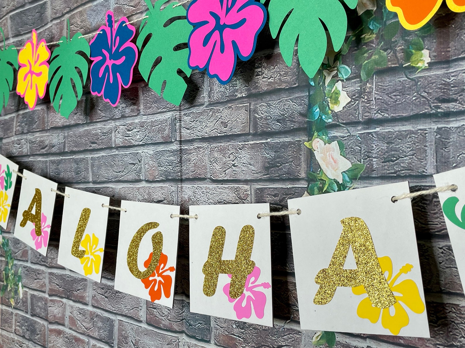 ALOHA Banner-aloha Gold Garland-hawaiian Party hawaiian Sign - Etsy