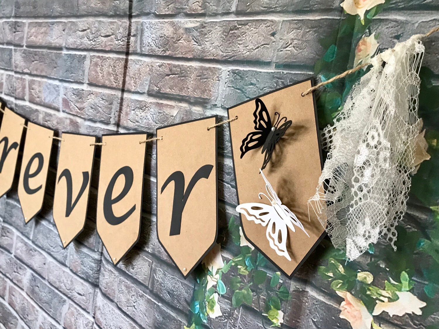 Forever Banner Wedding Banner-rustic Wedding-vintage Garland-forever ...