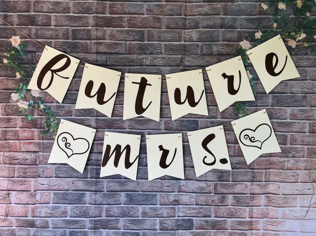 Future Mrs Banner: Ivory & Brown Bridal Shower Decor - Etsy