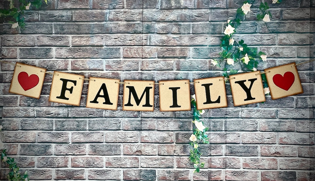 FAMILY Banner-family Chipboard Sign-family Decoration-home Decoration ...
