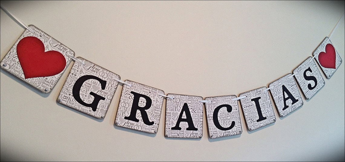 GRACIAS Sign/banner Wedding Sign Chipboard 5 - Etsy