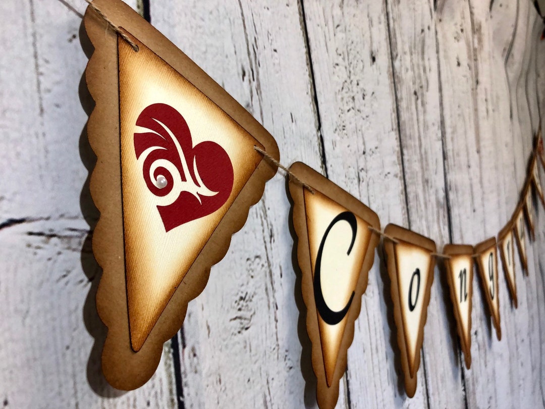 CONGRATS! " Banner - Wedding Garland - Graduation Banner - Anniversary ...