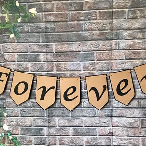 Forever" Banner- Wedding Banner-rustic Wedding-vintage Garland-forever ...