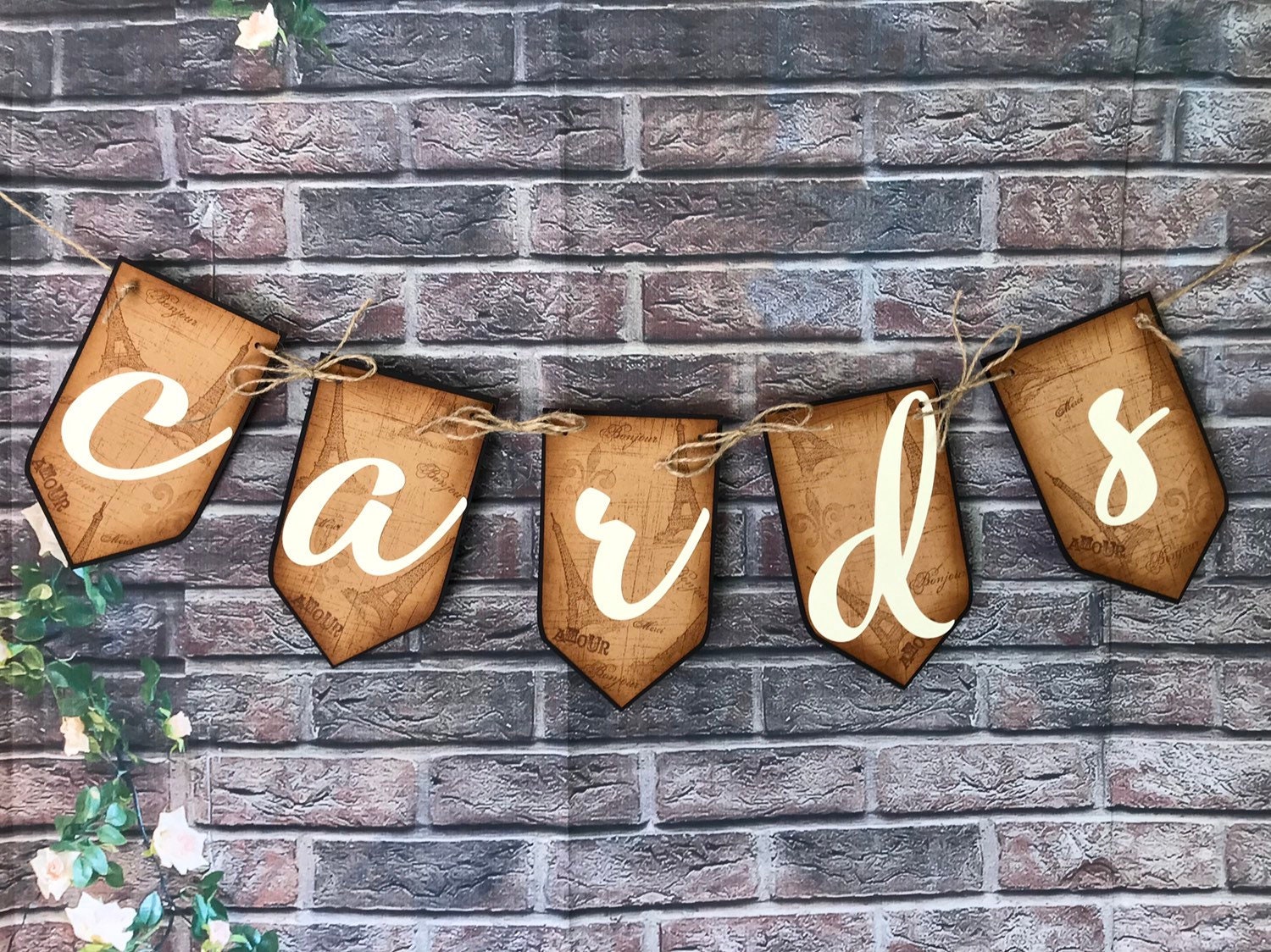 Cards Banner-cards Garland-cards Sign-cards Pennant-wedding Banner ...
