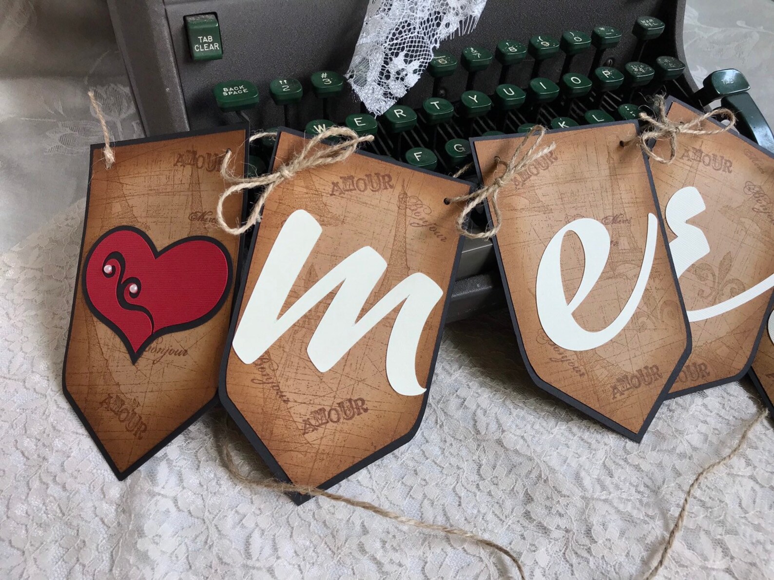 Merci Banner-wedding Banner-vintage Wedding | Etsy