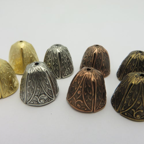 50pcs/lot End Tip Tassel Caps Beads Necklace Round Leather - Etsy