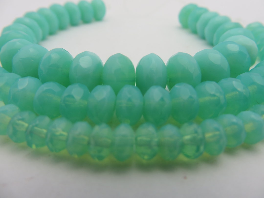 Now Wholesale ! Seamist Green Opaline Fire Polished/faceted Brads ...