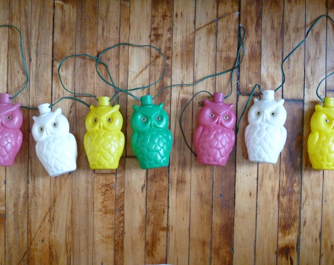 Vintage Owl String Lights, Plastic, Bright, Colorful, Tiki, Indoor ...