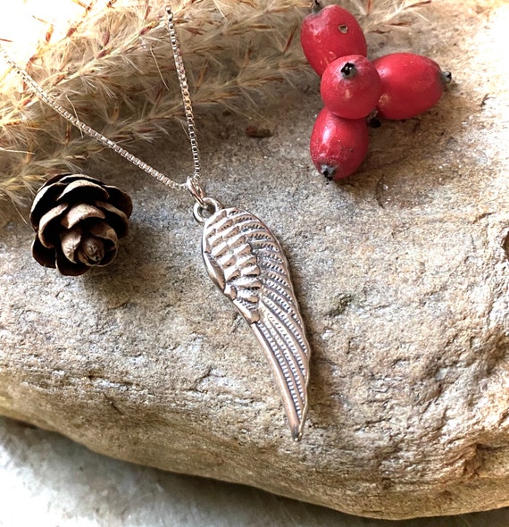 Etsy angel wing necklace store