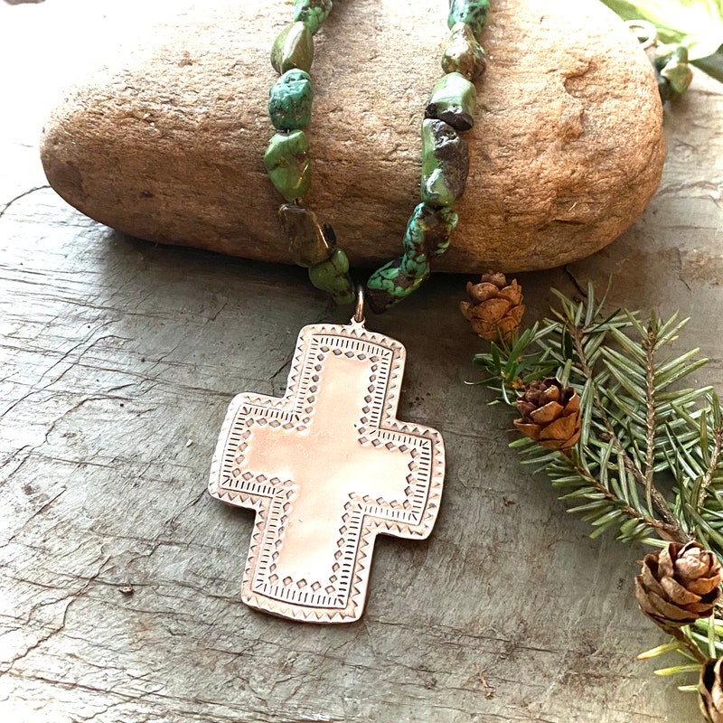 Chunky Cross Necklace - Etsy