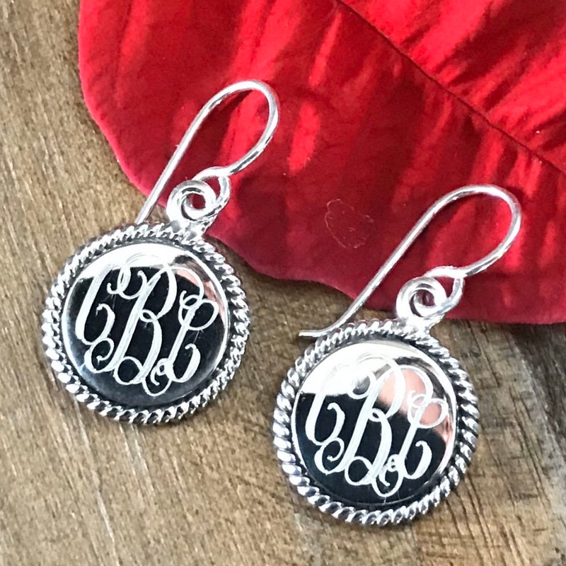 Monogrammed Earring - Etsy