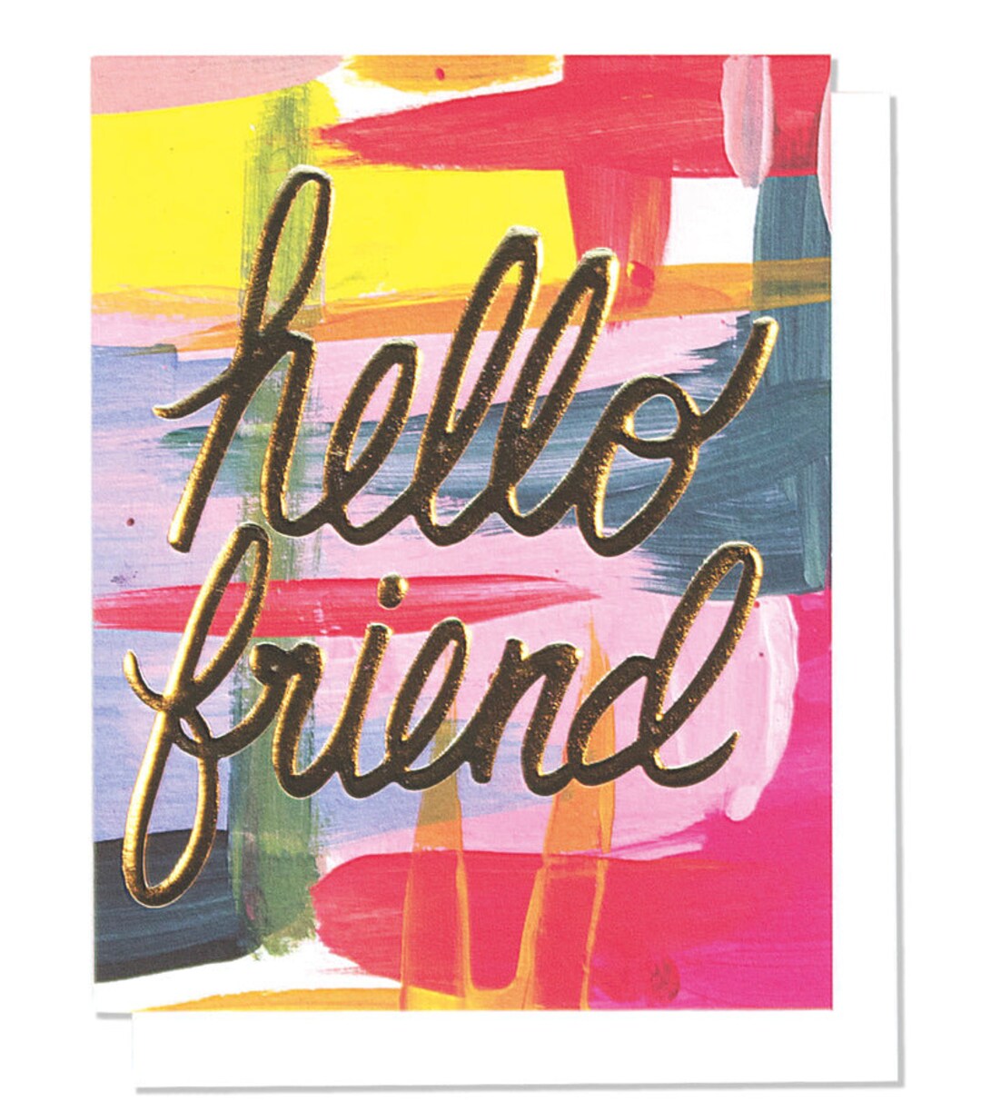 Hello Friend Greeting Card - Etsy