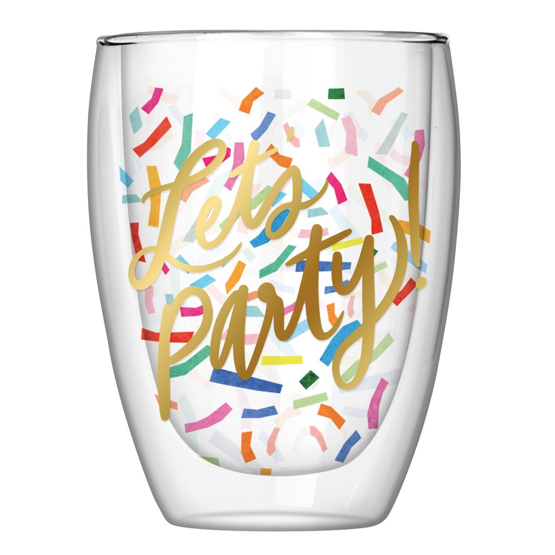 Let's Party Double Wall Glass - Etsy