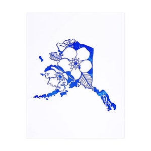 Alaska Forget Me Not Letterpress Art Print - Etsy