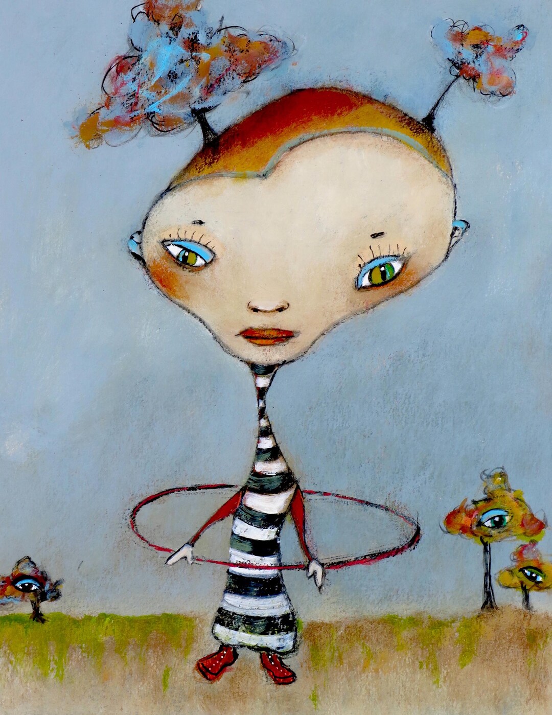 Title: "hula Hoop Therapy" Archival Print, 8.5 X 11” or 17 X 22" - Etsy