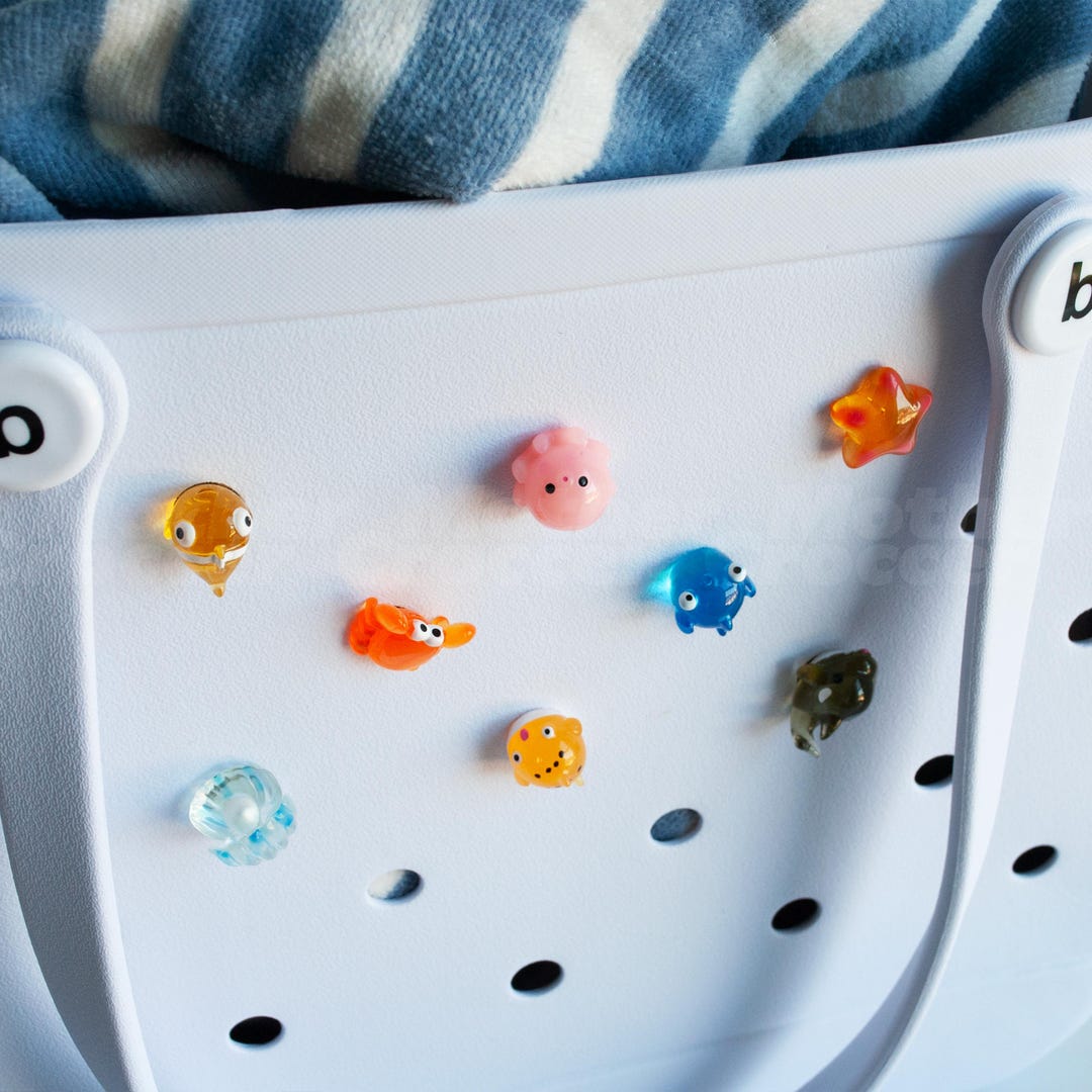 Bogg Bag Sea Creature Charms Transparent Resin Marine Animals Ocean ...
