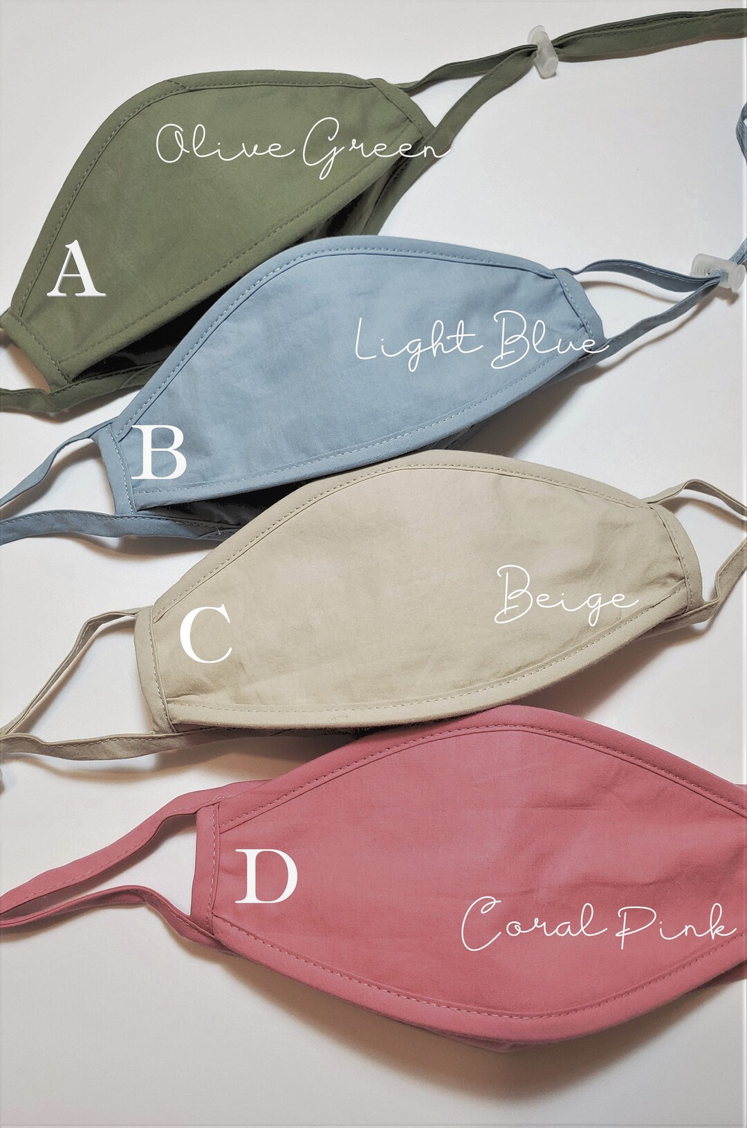 4 Layer 3D Face Mask, Face Mask With Nose Wire, Handmade Face Mask With ...