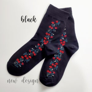 CUTE Floral Pattern Socks Lightweight Crew Socks Sneaker Socks Floral ...