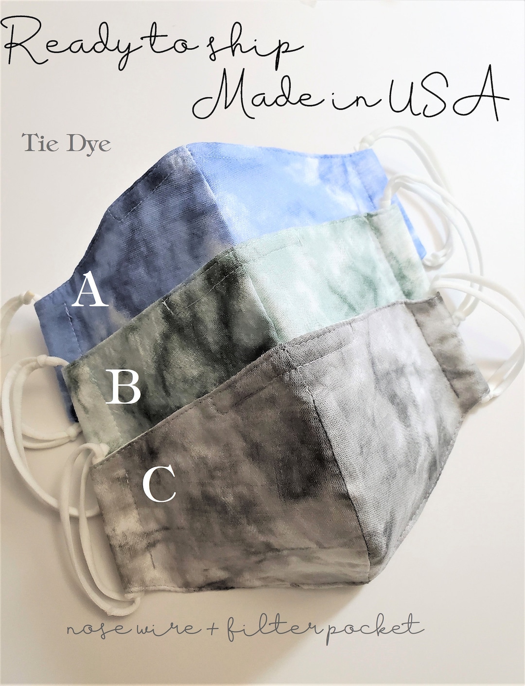 4 Layer Face Mask / Face Masks With Nose Wire and Filter Pocket/4 Layer ...