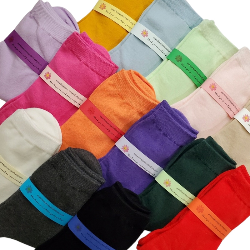 Cool Black Crew Socks - Etsy