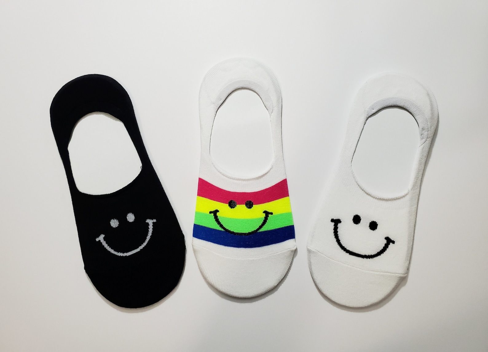 Summer Cute Smiley Face Socks/ Colorful Smiley Face Fake Socks | Etsy