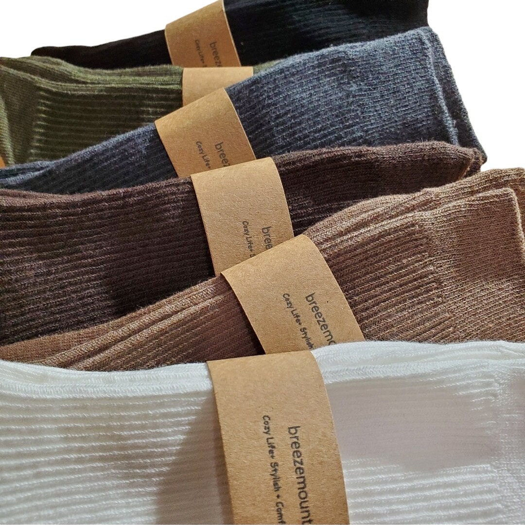 MEN'S Premium Cotton Socks |solid Ribbed Classic Socks |dress Socks ...