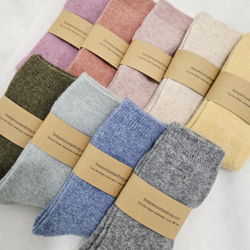 Fuzzy Handknit Socks - Etsy