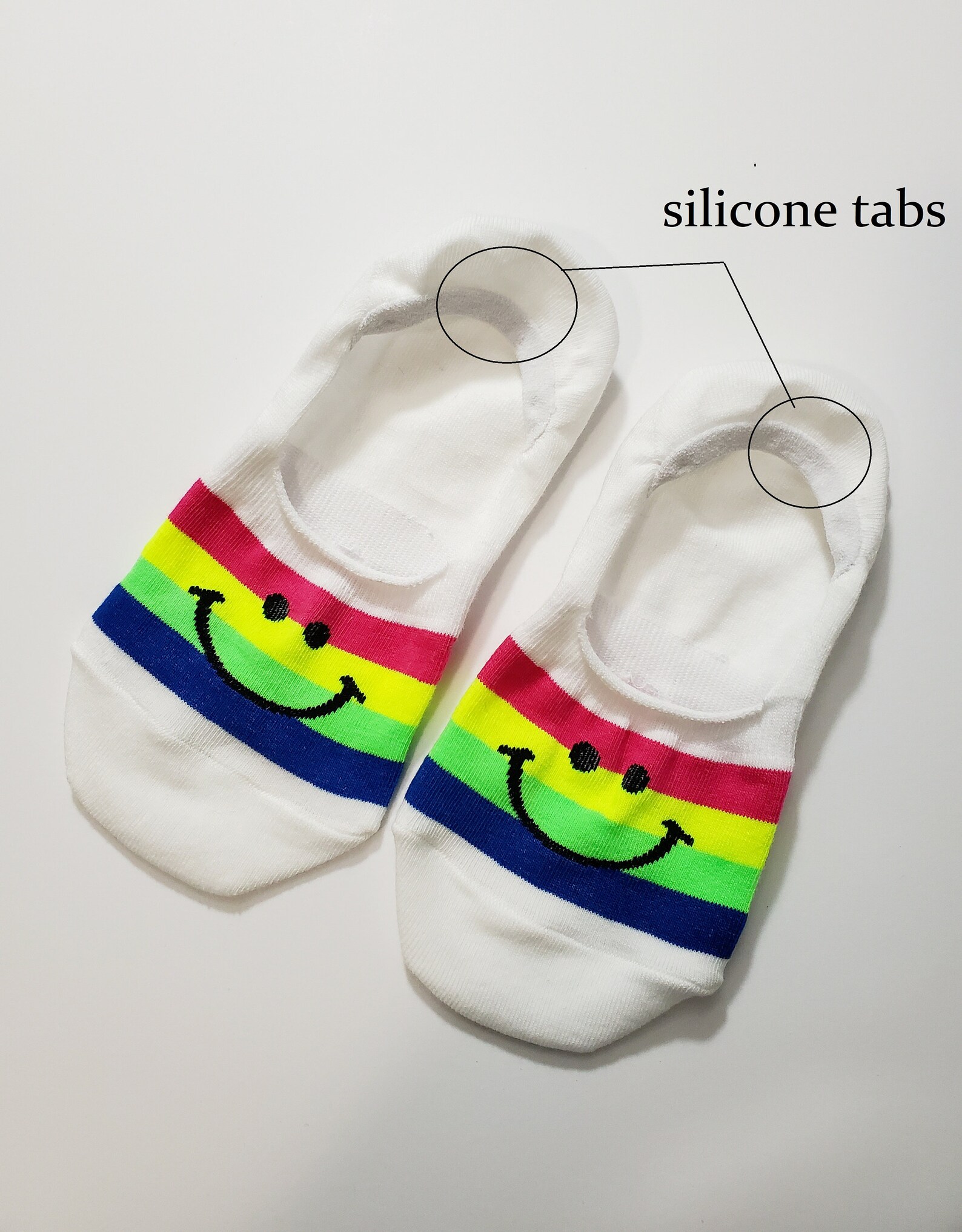 Summer Cute Smiley Face Socks/ Colorful Smiley Face Fake Socks - Etsy