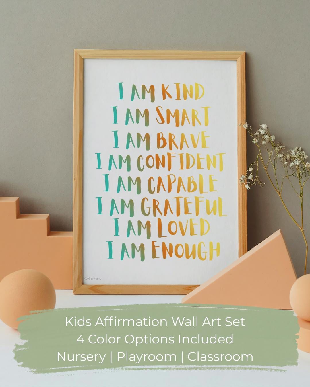 Kids Affirmation Poster Set, Nursery Classroom Decor (digital Download ...