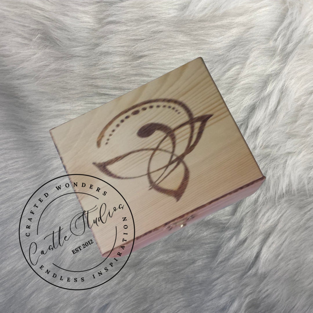 Viking Stash Box Celtic Family Symbol Hand Burned Wood Keepsake Box - Etsy