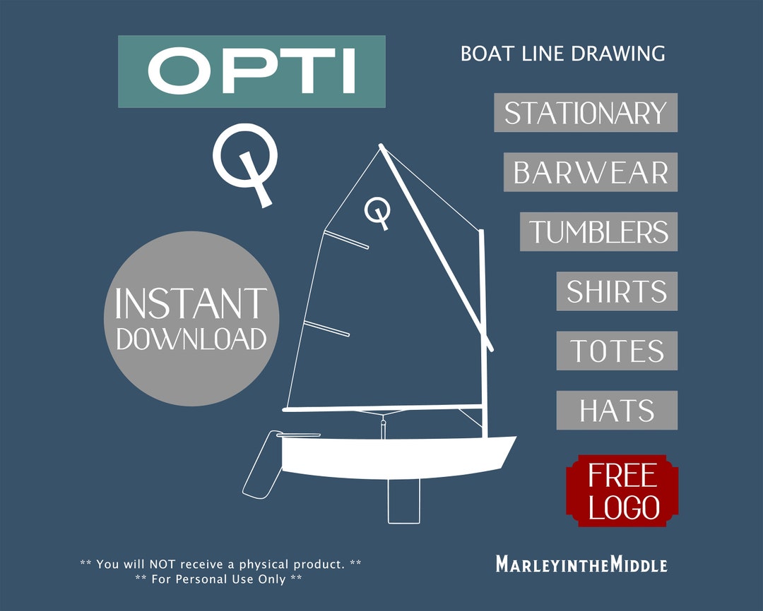 Opti Optimist Performance Race Sailboat Artwork Digital Download, Boat ...