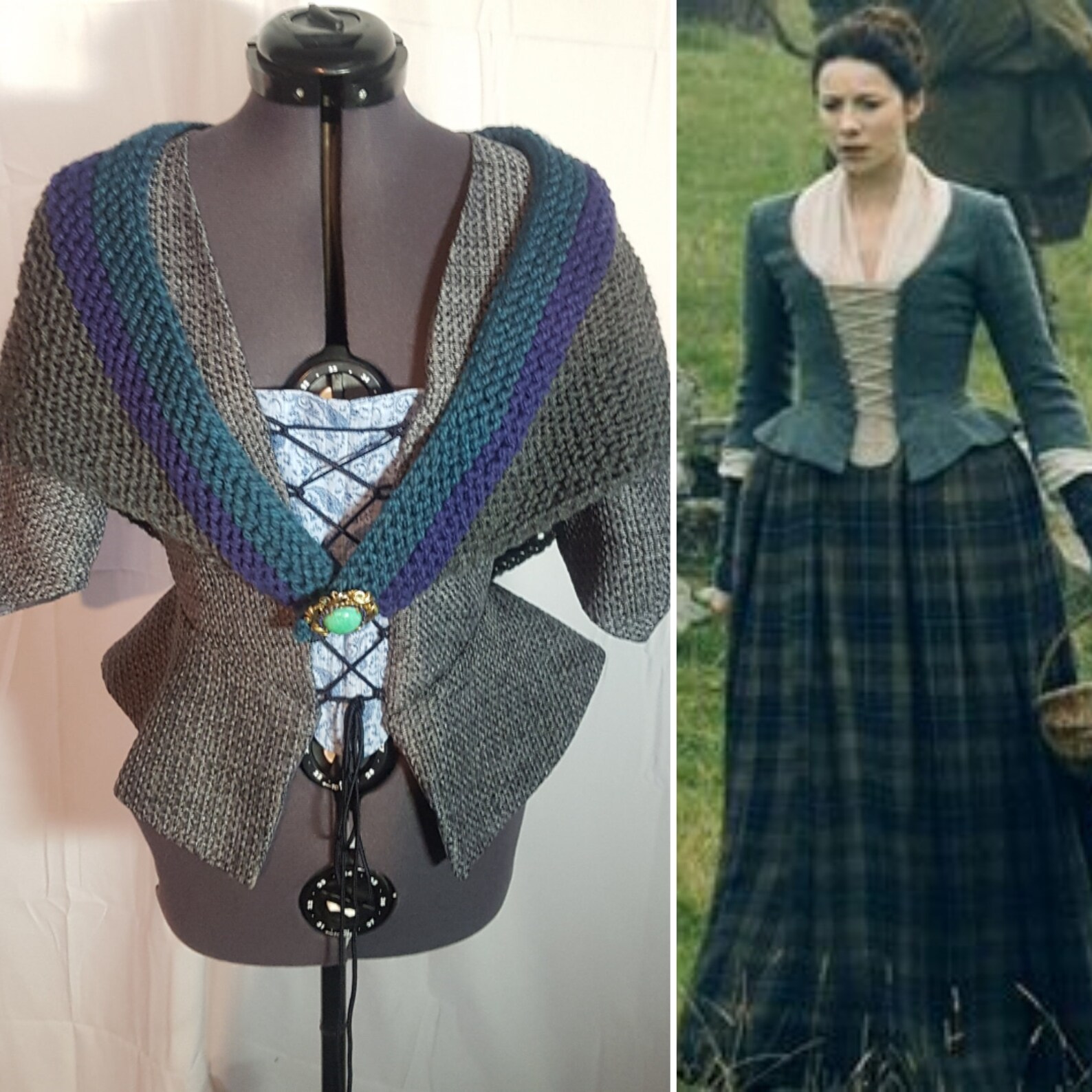Outlander Claire Fraser Corset & Shrug Size S/US 8 - Etsy