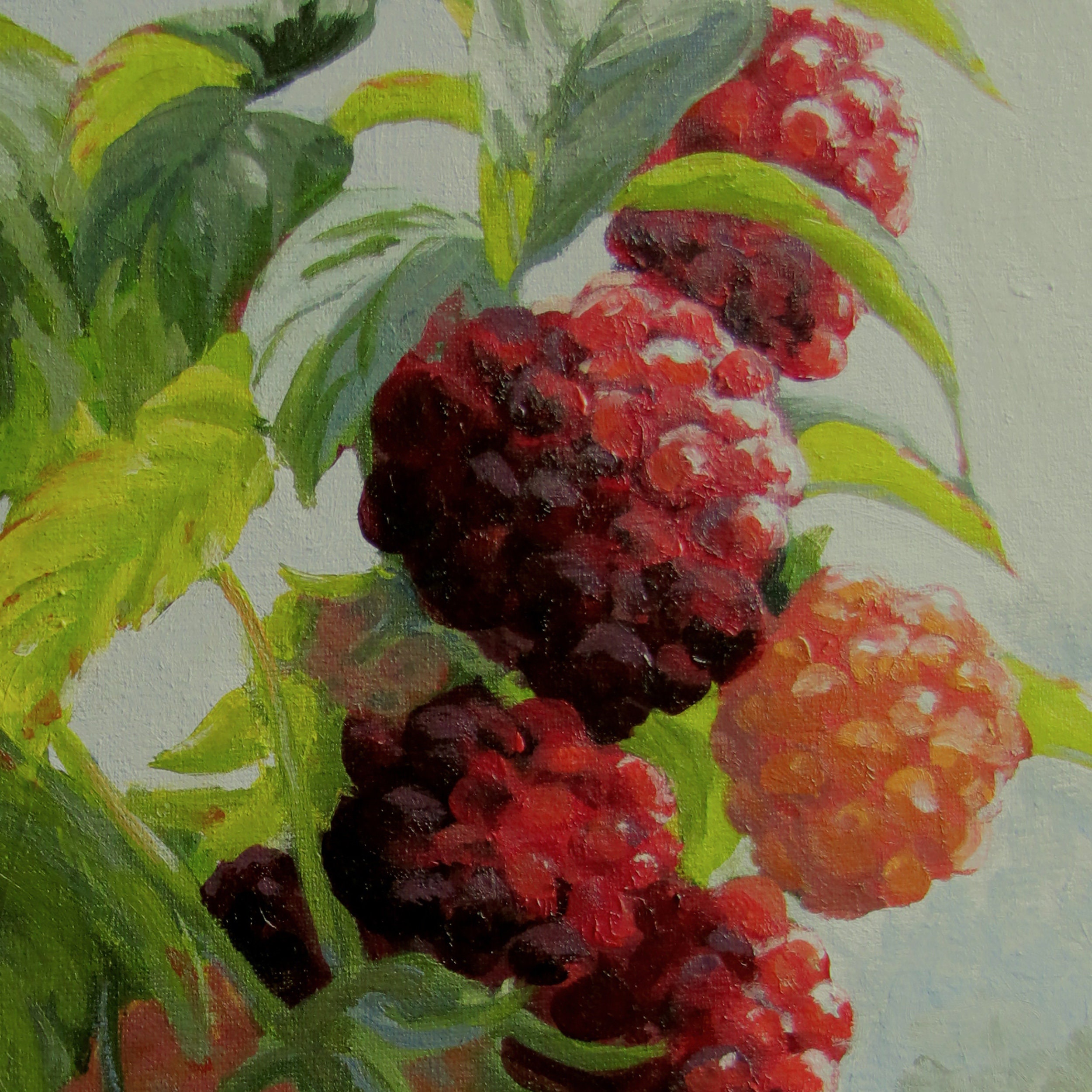 Razzleberries - Original Berry Garden Painting - Etsy