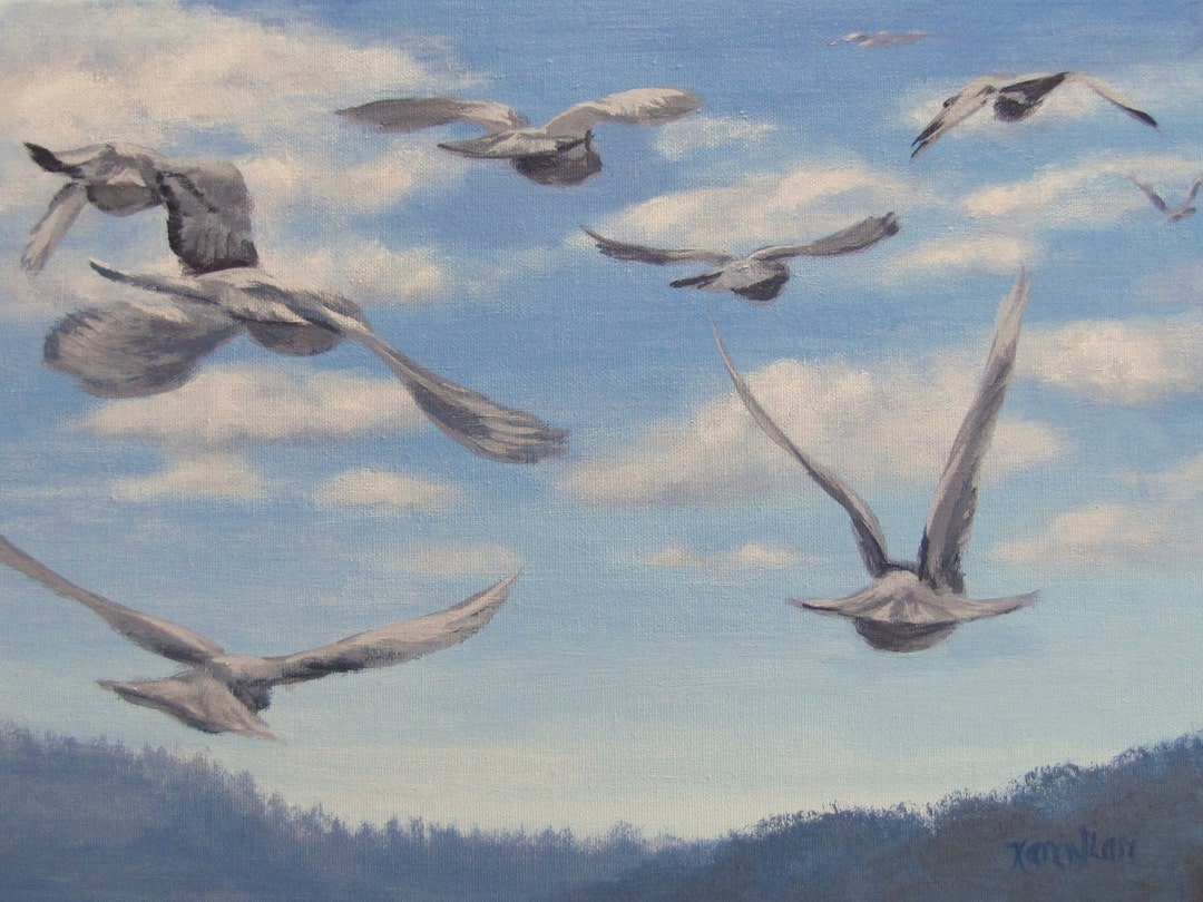Flight - Original Bird Painting - Etsy