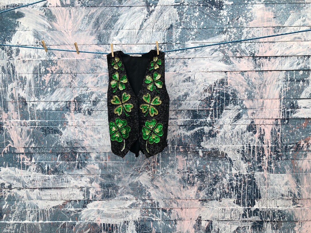 Shamrock Vest - Vintage - Etsy