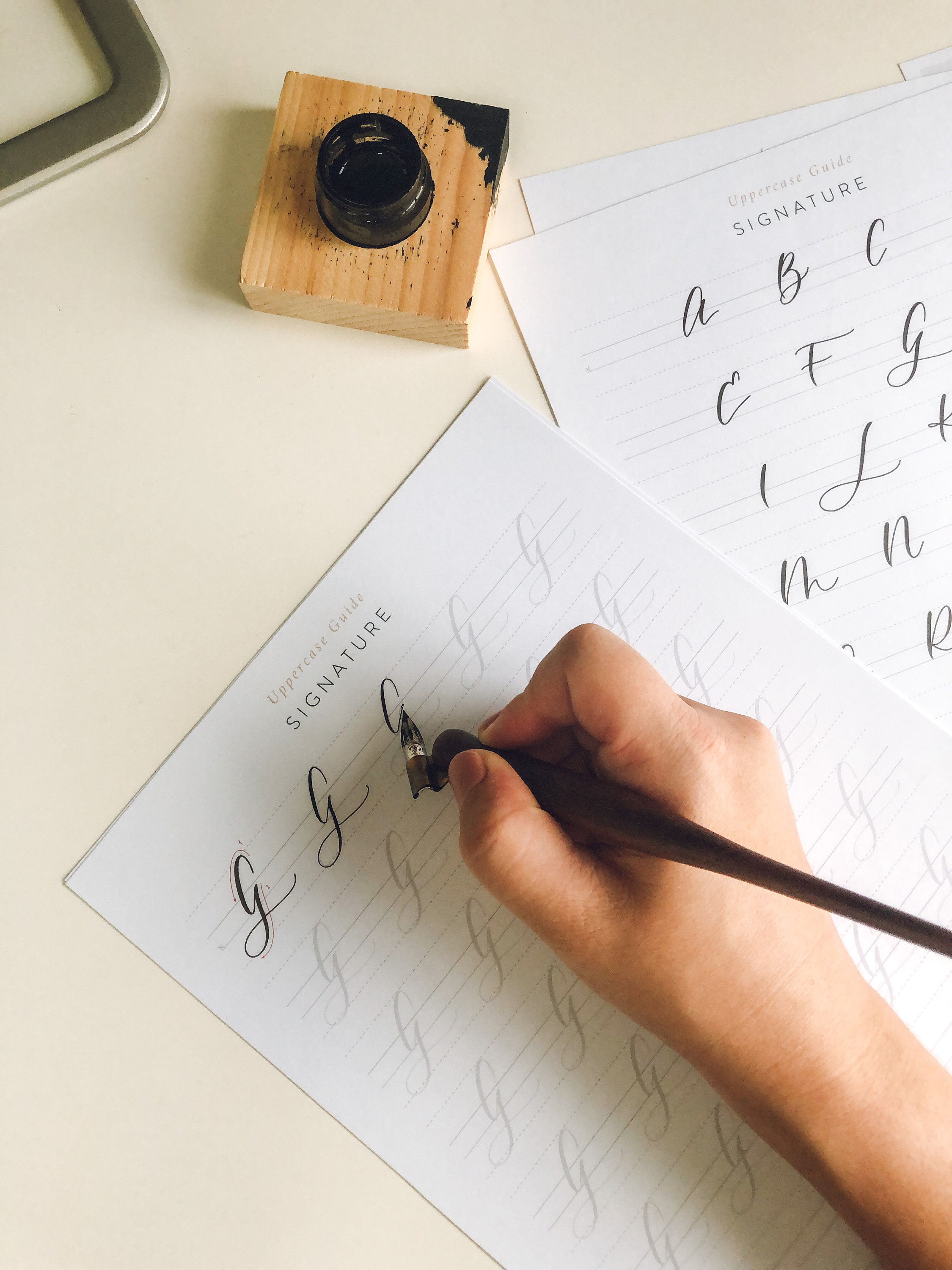 Modern Calligraphy Digital Worksheets Signature Style - Etsy