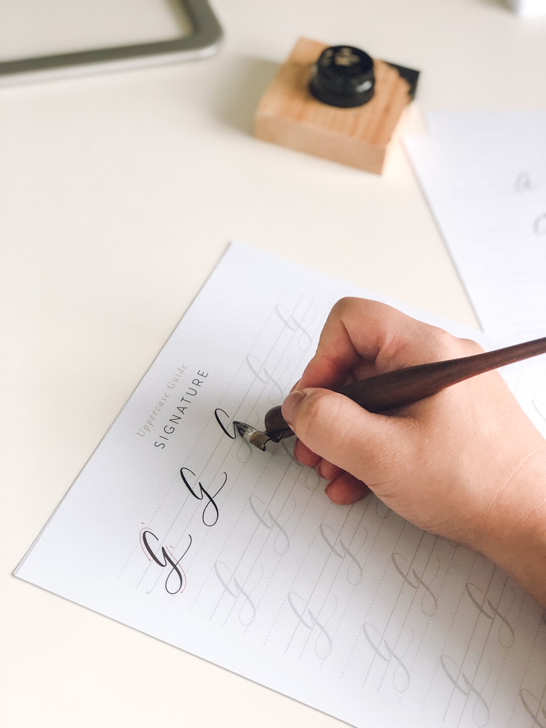 Modern Calligraphy Digital Worksheets - Signature Style - Etsy