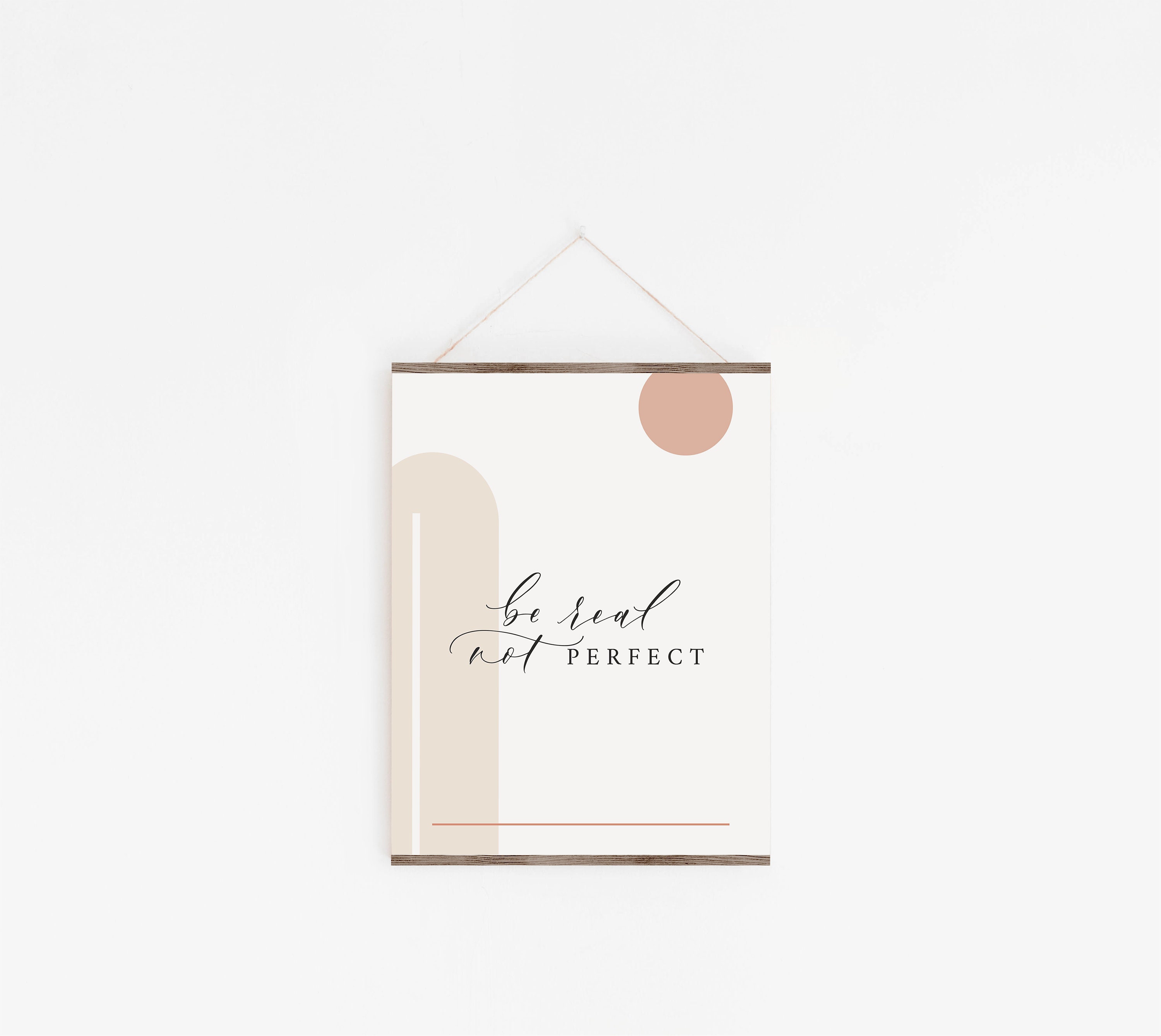 Be Real Not Perfect Print Calligraphy Print Calligraphy Wall - Etsy