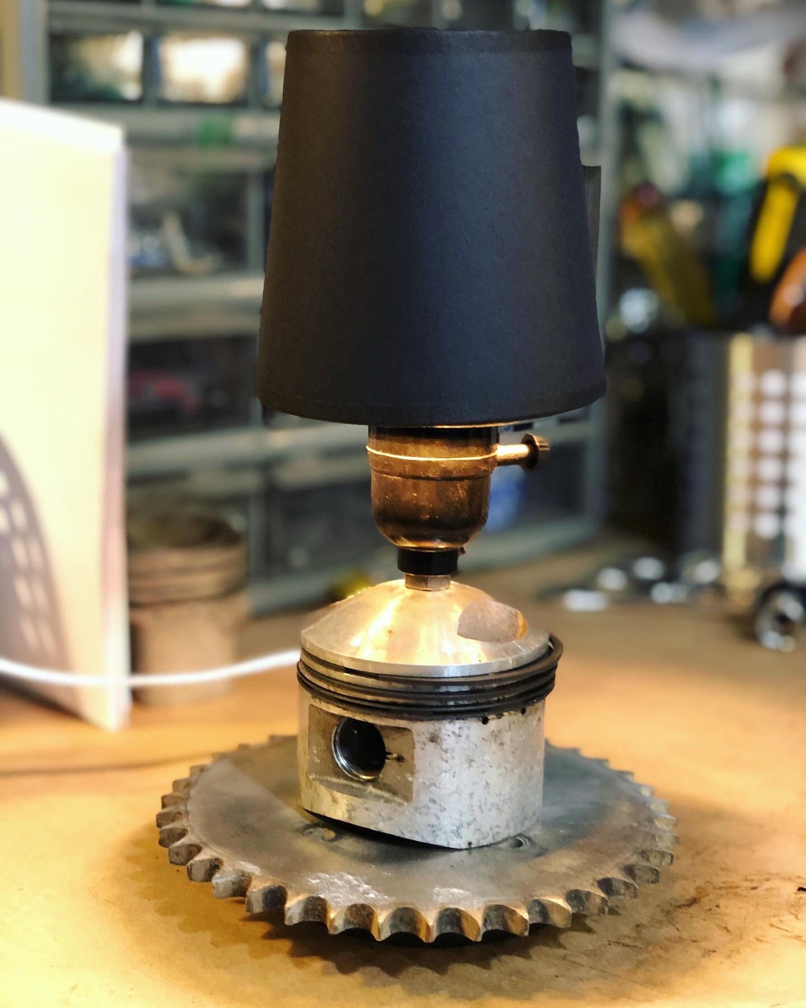Motorcycle Desk Lamp, With Shade - Etsy