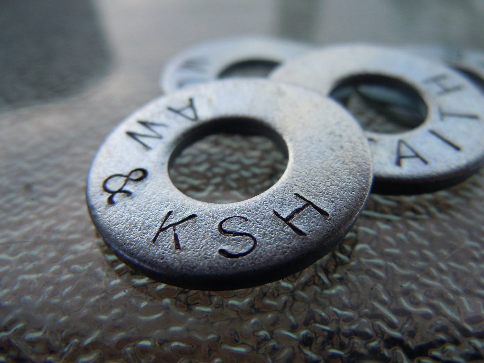 FREE SHIPPING Personalized Hand Stamped Washer - Etsy