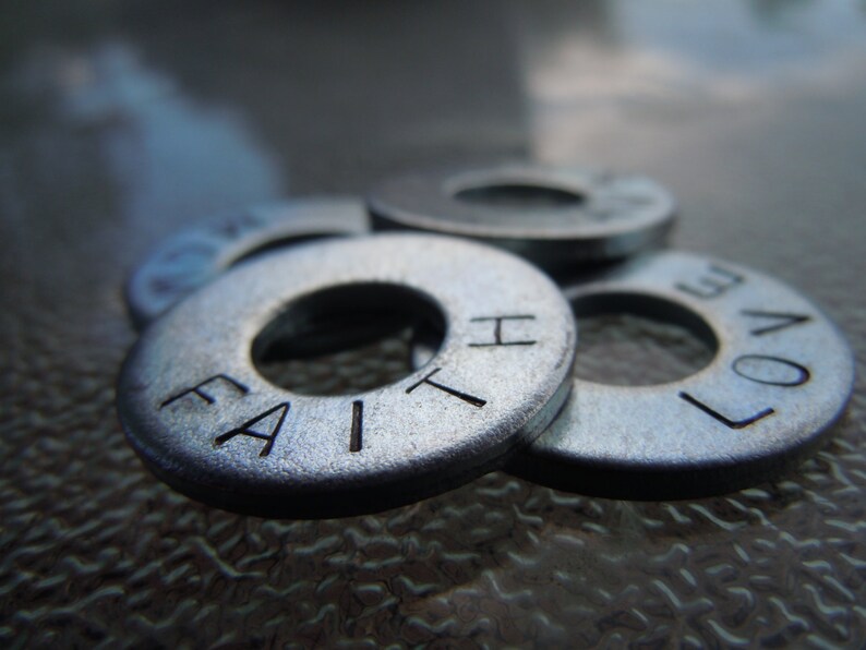FREE SHIPPING Personalized Hand Stamped Washer - Etsy