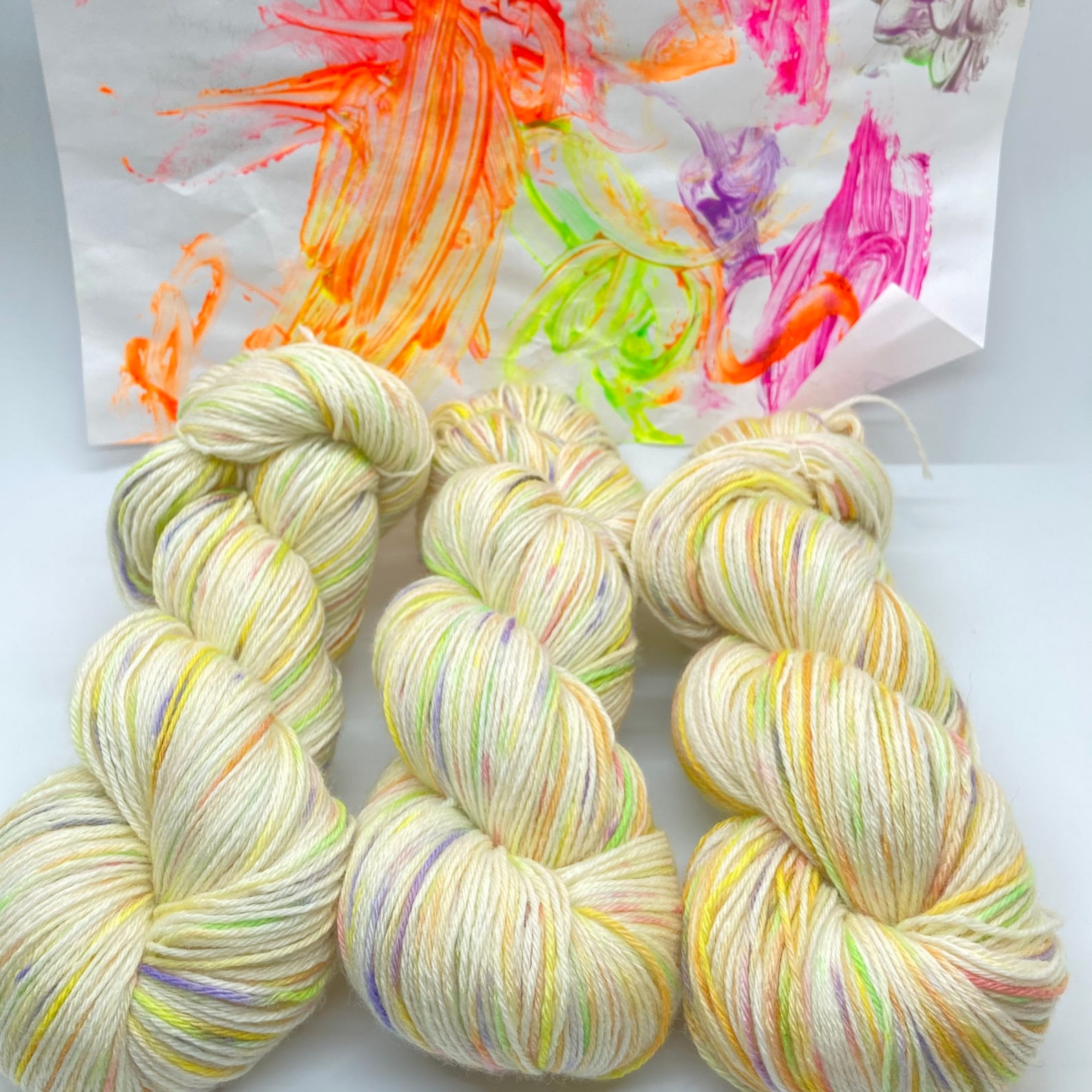 Adoo Neon Sock Yarn, Hand Dyed Sock Yarn, Bright Colors, Neon Orange ...