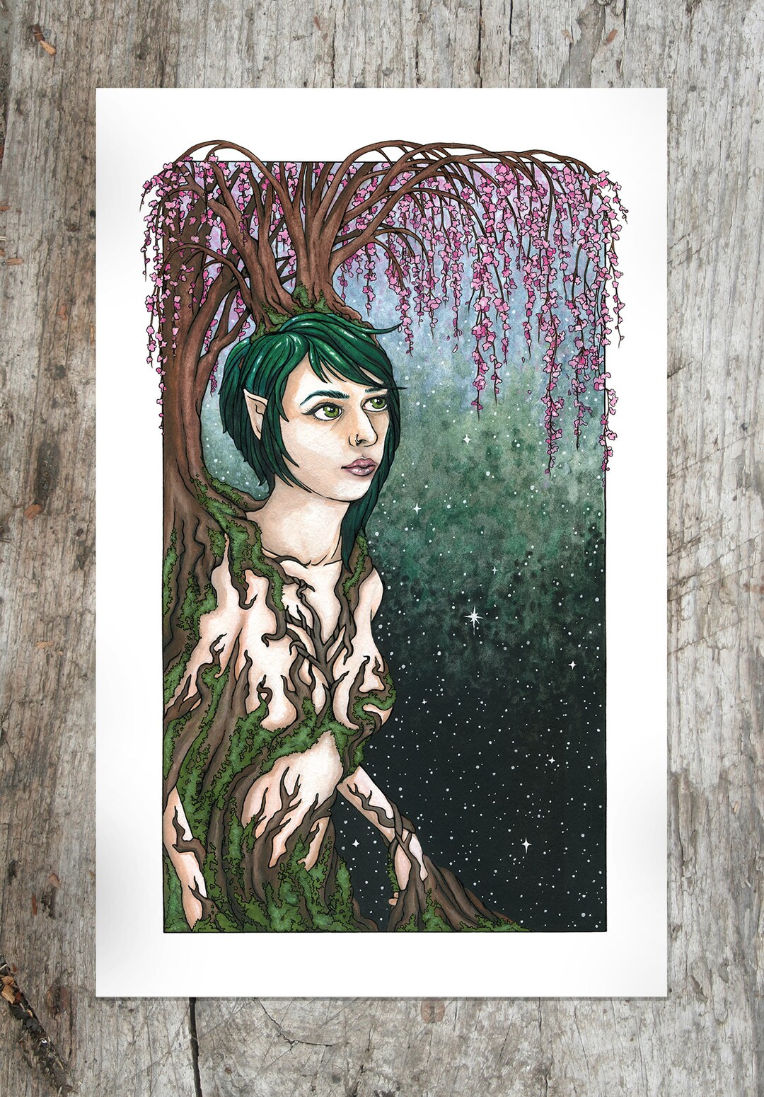 Weeping Cherry Nymph, Poster - Etsy